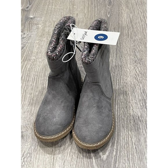 Cat & Jack | Shoes | New Cat Jack Grey Girls Boots Lace Up Shoes Size 9 ...